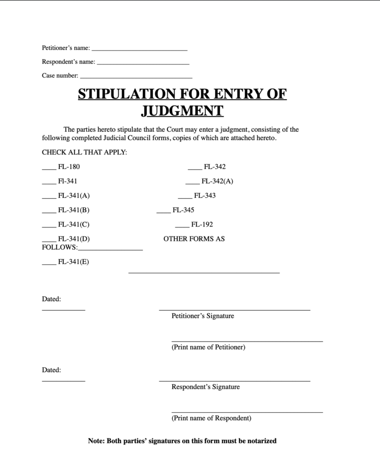 Sample Pages Stipulated Judgment And Decree Fam680 By
